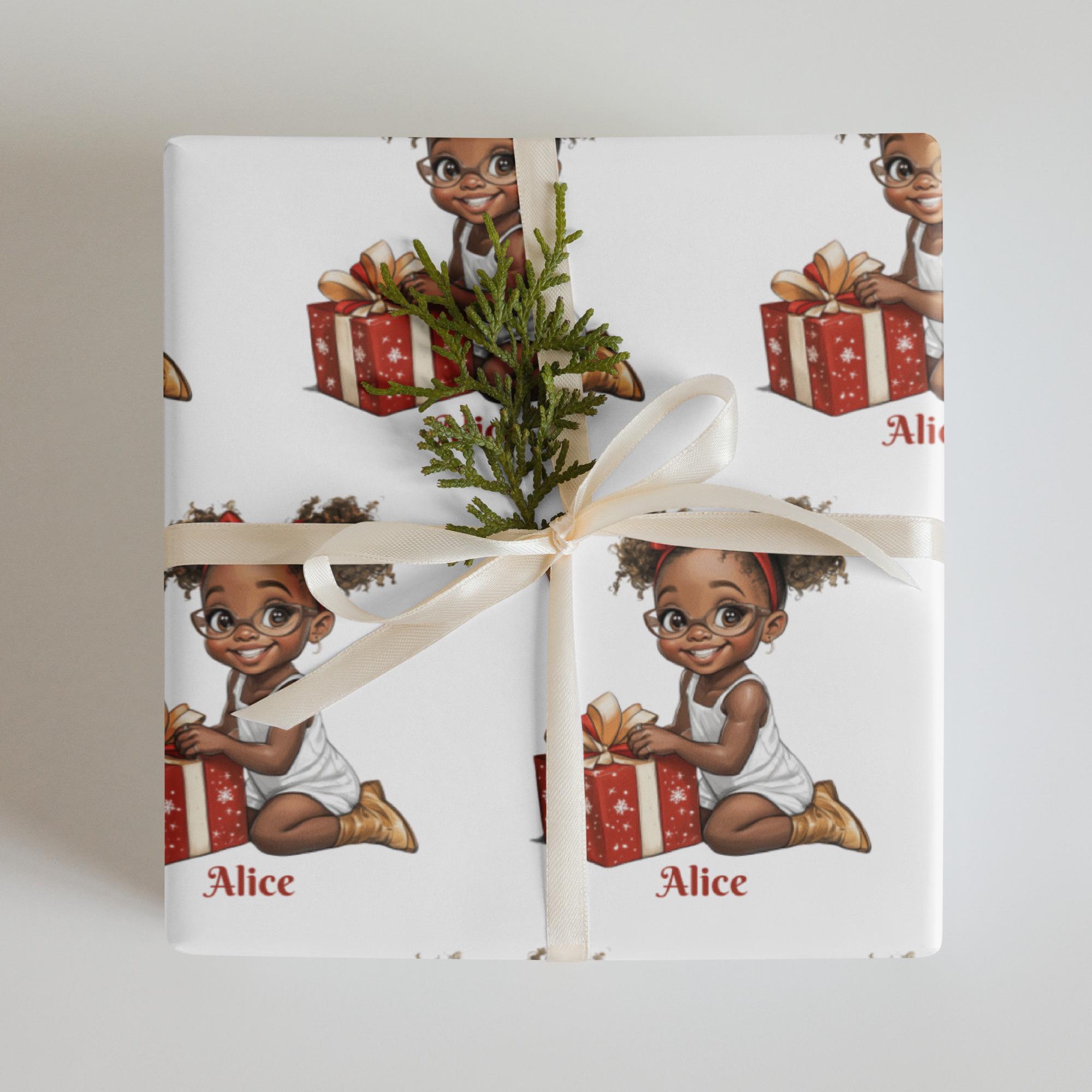 Personalized Gift Wrapping Paper for Girl Custom Birthday Gift Wrap ...