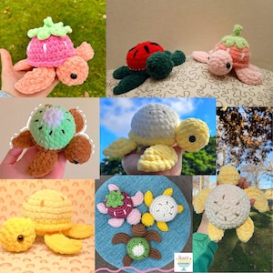 4-in-1 Fruit Turtle Crochet Pattern | Amigurumi PDF | Strawberry ...