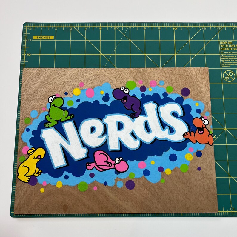 Nerds Candy Acrylic Paint Pen Art on Wood Panel - Etsy