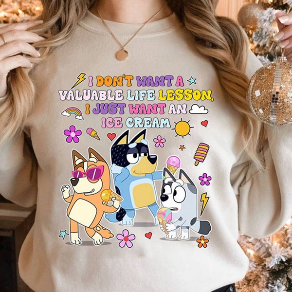 Bluey Want Ice Cream - Etsy