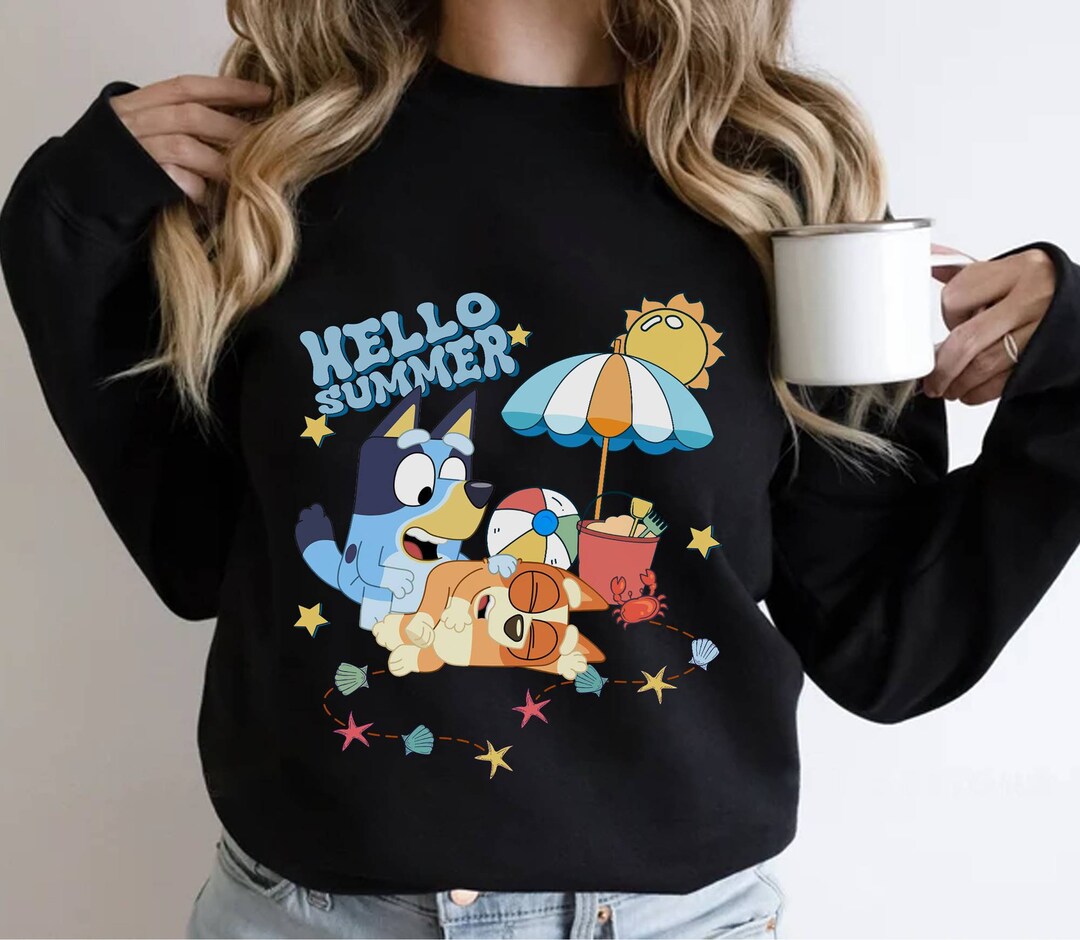 Bluey Summer Vacation Shirt Bluey Family Trip Bluey and - Etsy