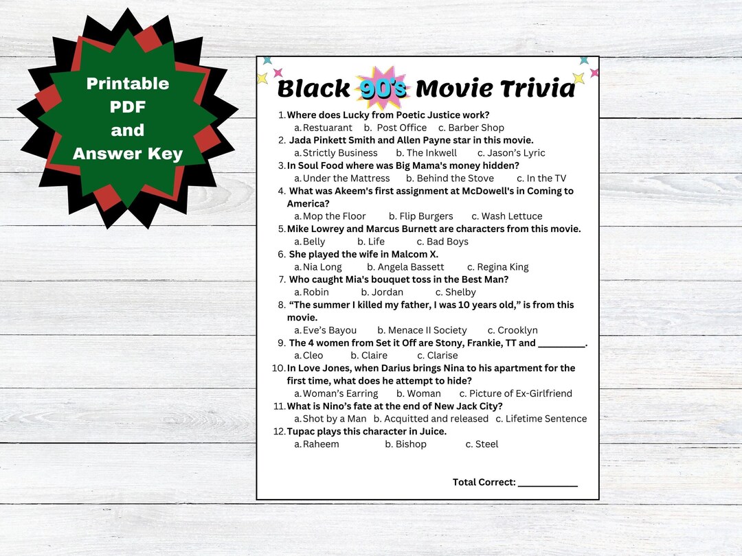 Black 90s Movie Trivia| 90s Trivia| Black Culture| Black History| Movie ...