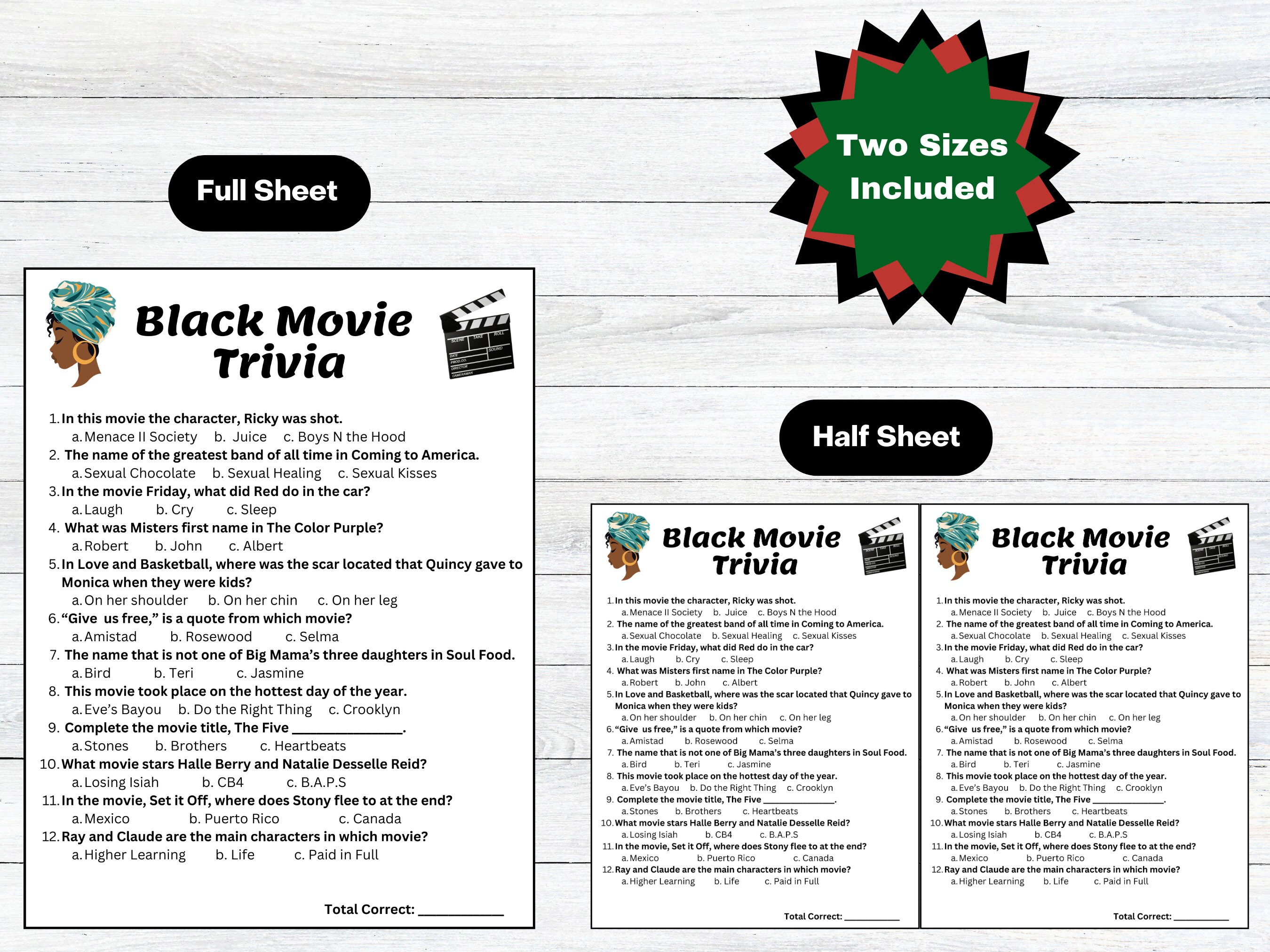 Black Movie Trivia Game: African American History, Black Culture ...