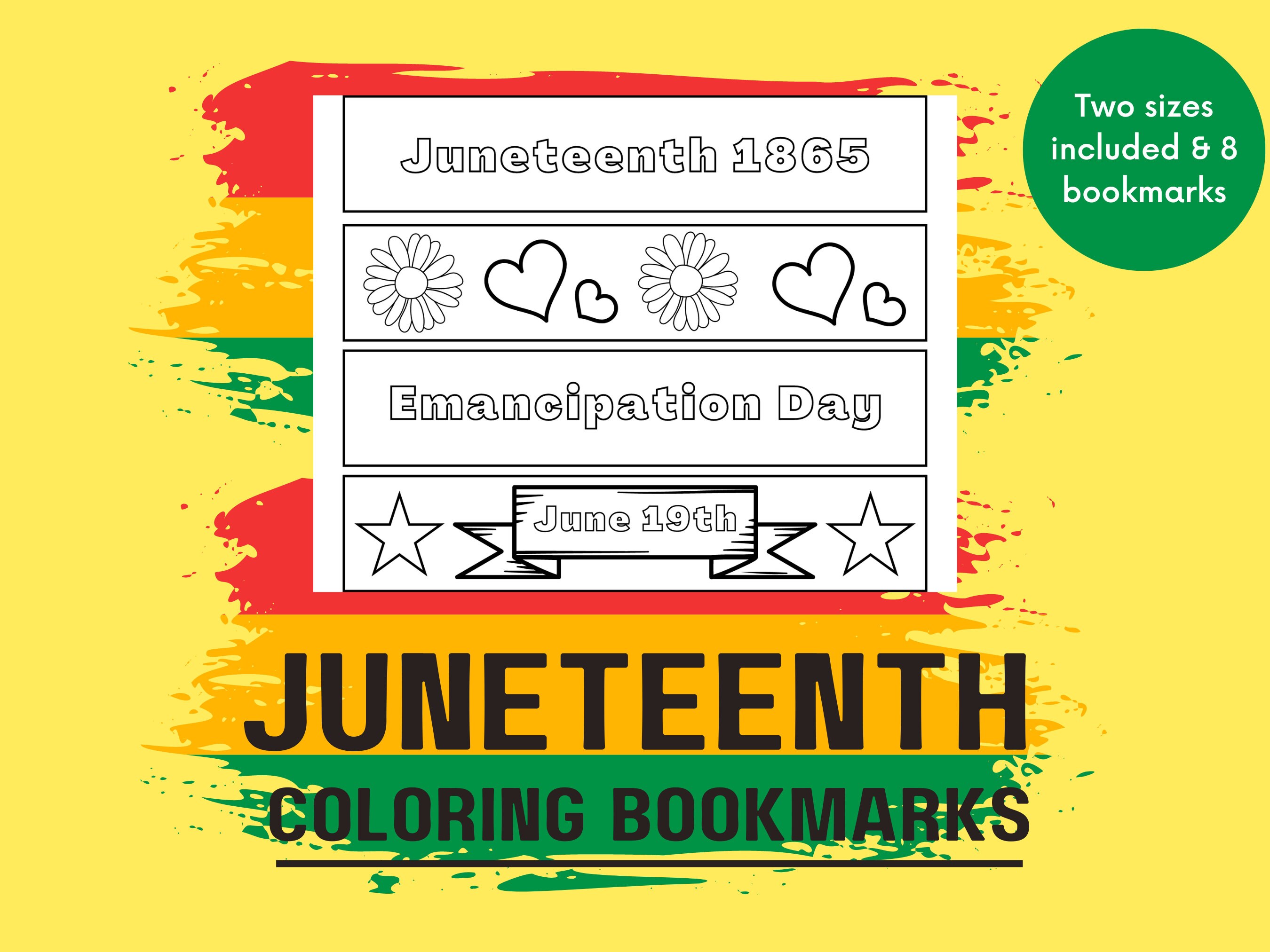Juneteenth Coloring Bookmarks | Juneteenth Activity | Kids Coloring ...