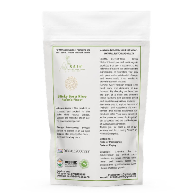 Organic Sticky Bora Rice : Assam Bora Rice - Authentic Indian Delight ...