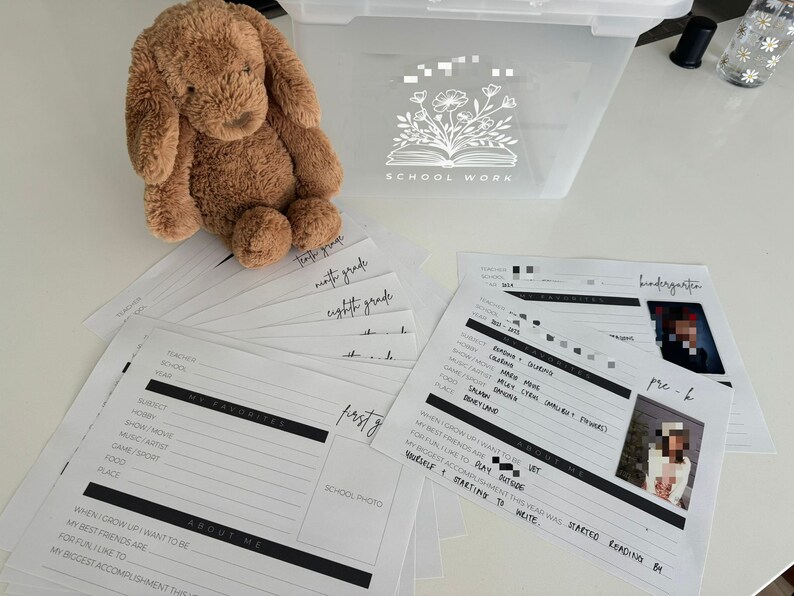 School Memory Printable Sheets - Etsy Australia