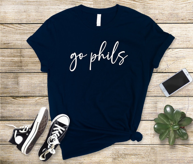 Go Phils T-shirt | Phillies Tee | Philadelphia Phillies Shirt - Etsy