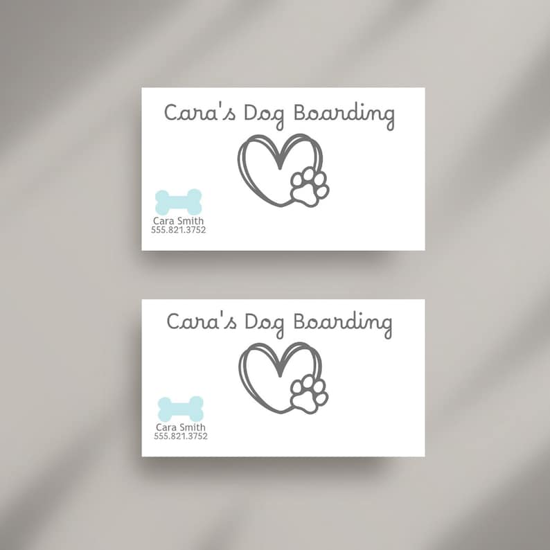 Dog Boarding Business Card Template - Etsy