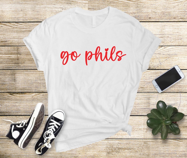 Go Phils T-shirt | Phillies Tee | Philadelphia Phillies Shirt - Etsy