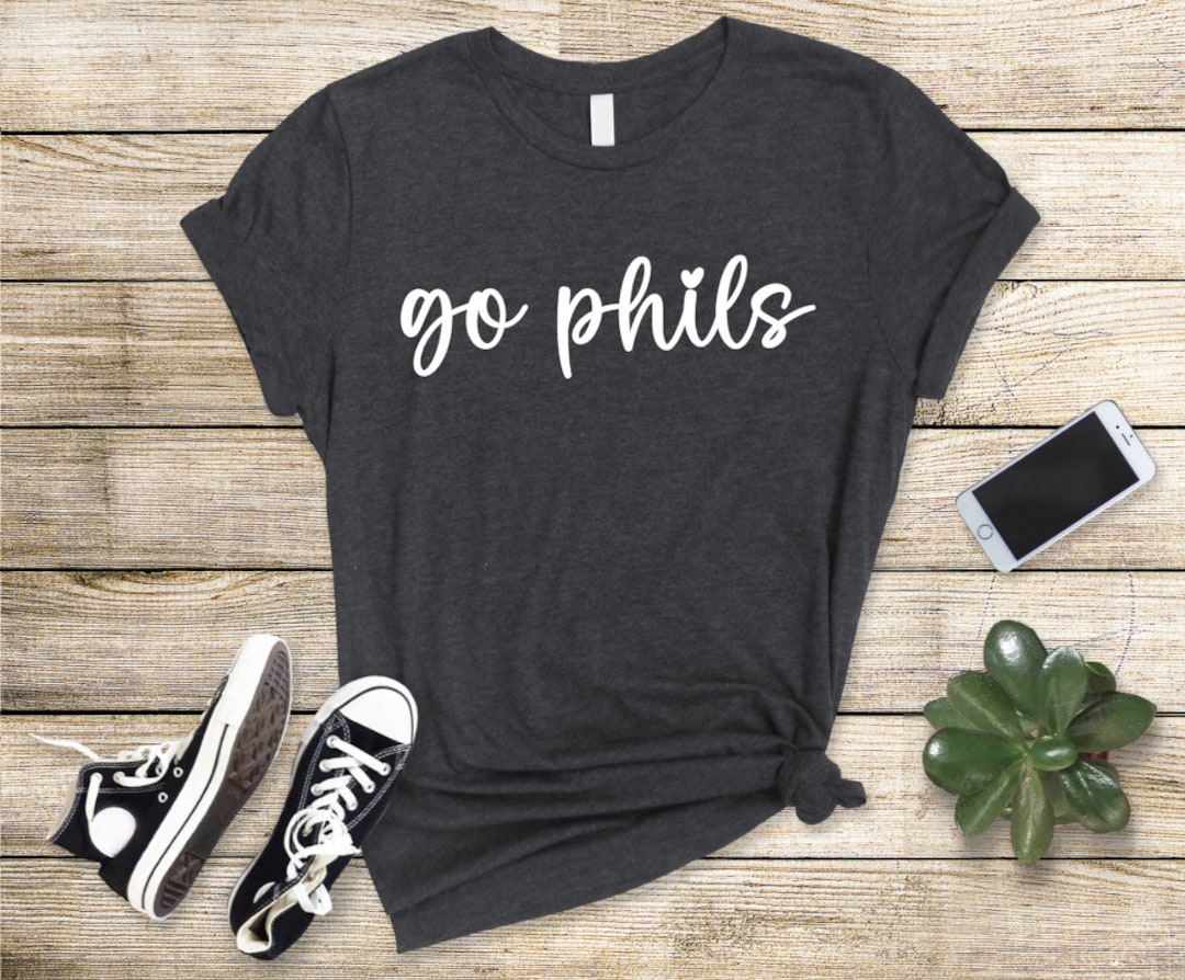 Go Phils T-shirt | Phillies Tee | Philadelphia Phillies Shirt - Etsy