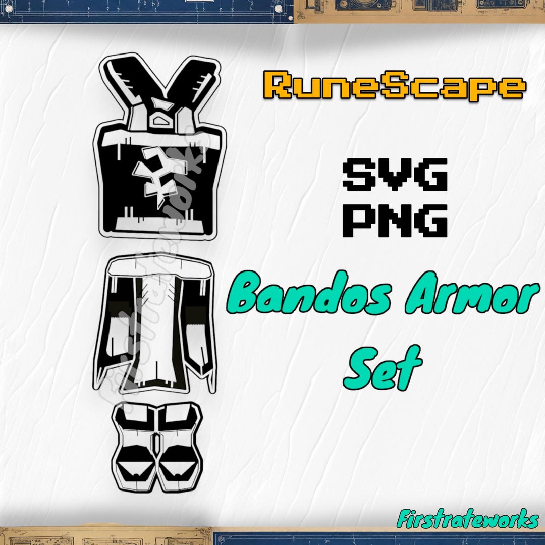 Premium OSRS Armor Set SVG and PNG Files - Bandos - Old School ...