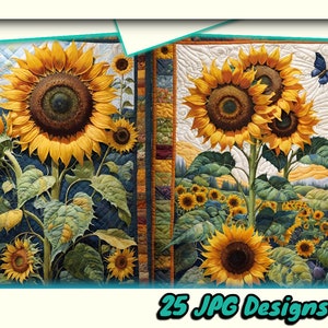 Sunflower Quilt - Etsy
