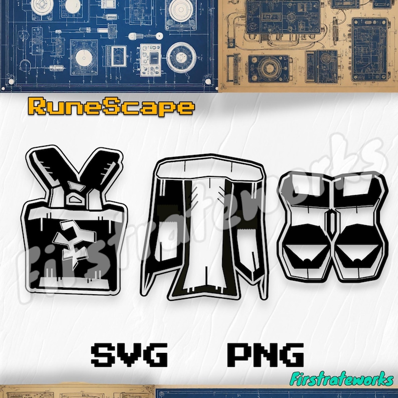 Premium OSRS Armor Set SVG and PNG Files - Bandos - Old School ...