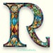 Stained Glass Font Lettering - Complete Alphabet Set | Decorative ...