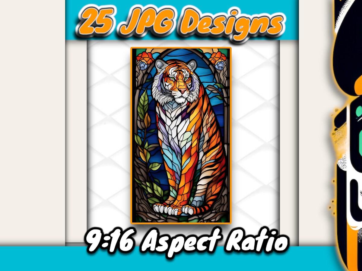 Stained Glass Window Tiger - Big Cats Animal Patterns | African ...