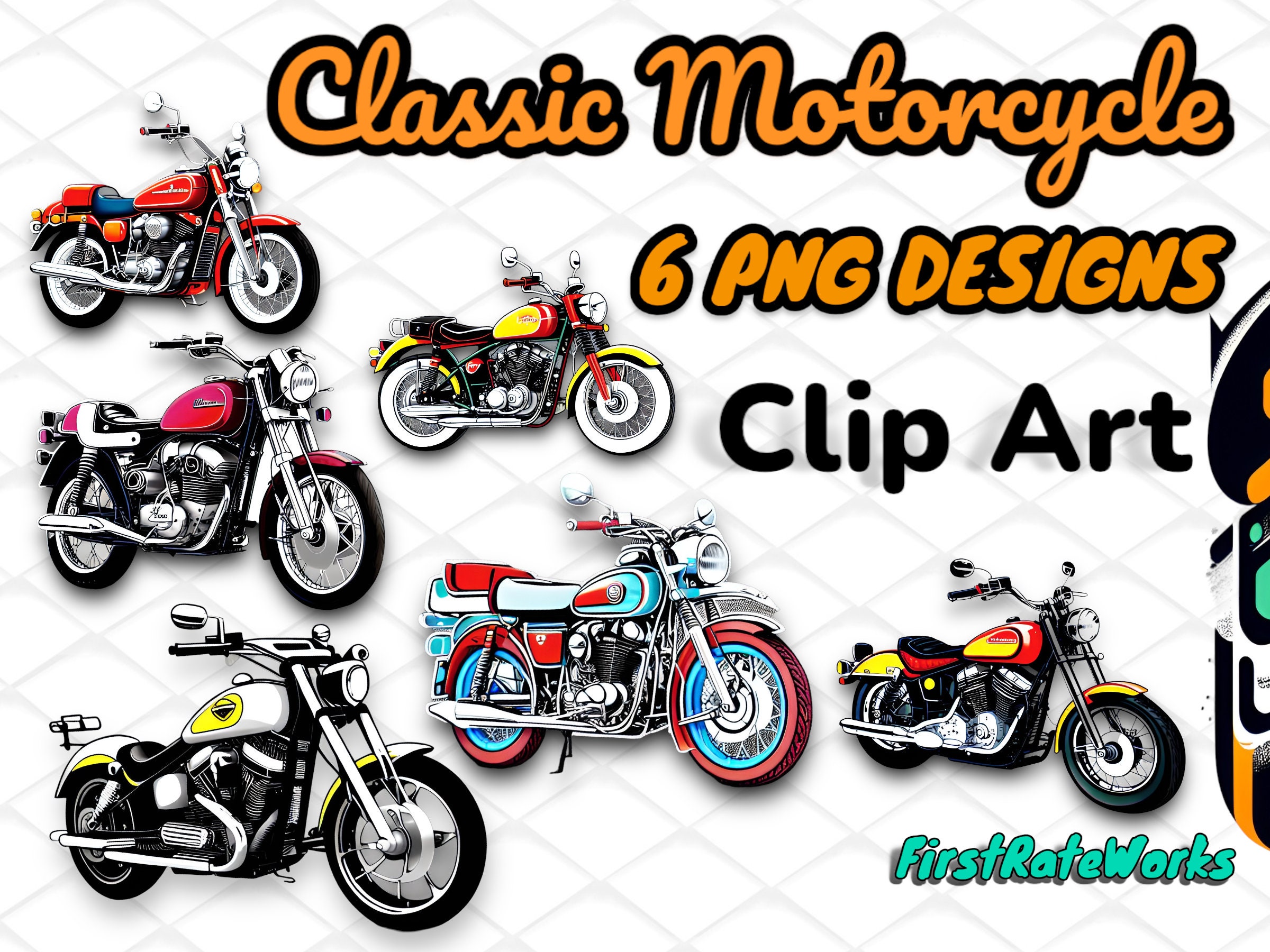 Classic Motorcycle Clipart