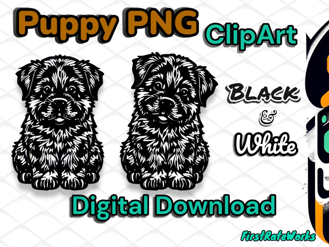 Puppies Clipart Dog Clipart Digital Download Cute Dogs Sitting PNG - Etsy