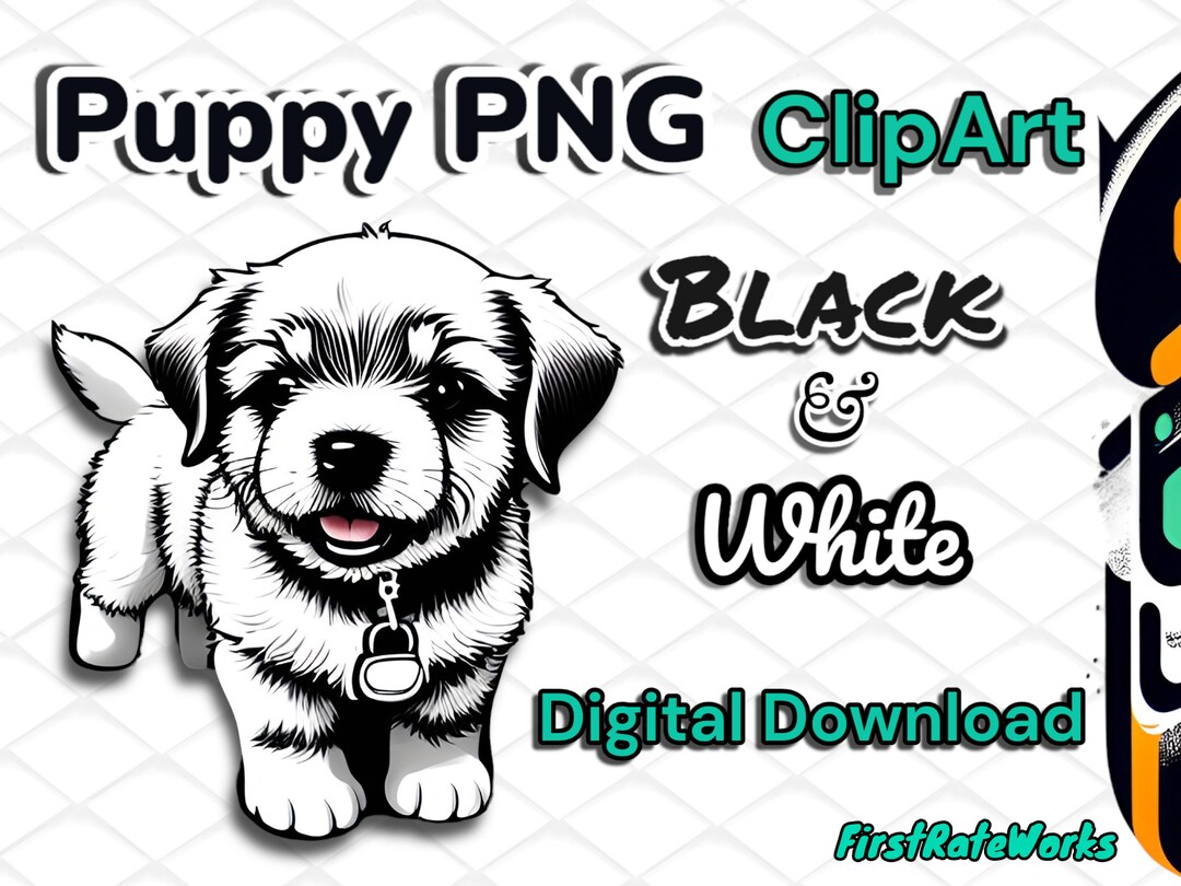 Clip Art Puppies PNG Digital Download Clip Art Dog Graphic Instant ...