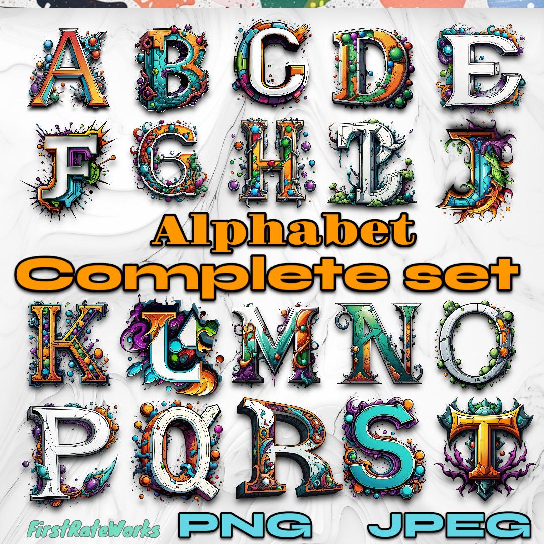 Comic Book Font Lettering - Complete Alphabet Set | Graffiti Style ...