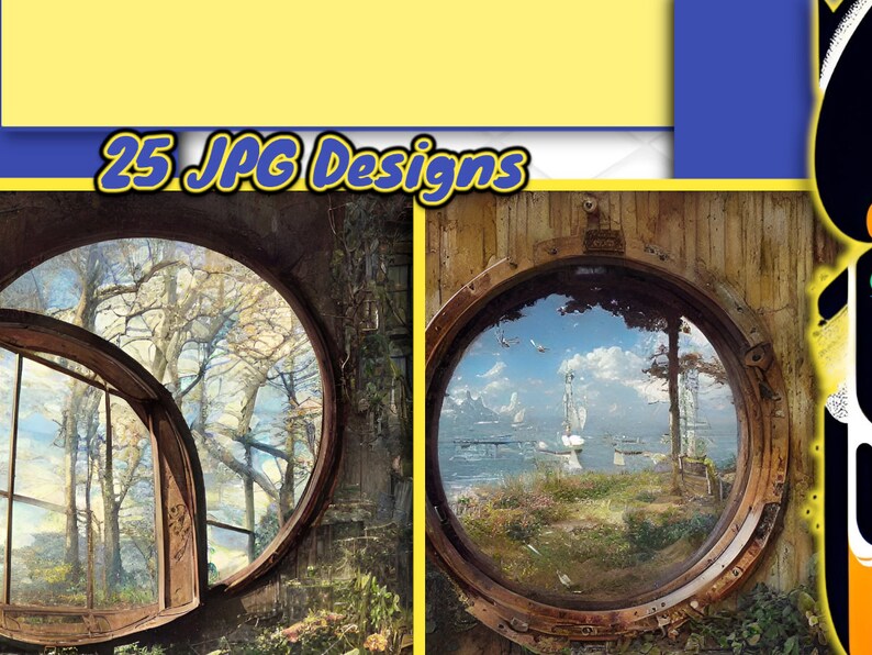 Ship Porthole Window Nautical Painting Navy Scrapyard Illustration ...