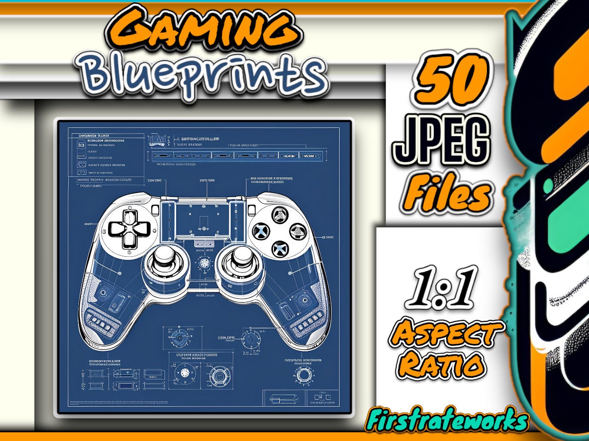 Vintage Video Game Patterns | Electronics Art | Blueprints | Console ...