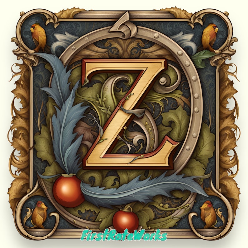 Medieval Font Lettering - Complete Alphabet & Numbers Set | Old English ...