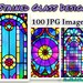 Stained Glass Font Lettering Complete Alphabet Set Decorative Stained ...