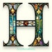 Stained Glass Font Lettering - Complete Alphabet Set | Decorative ...