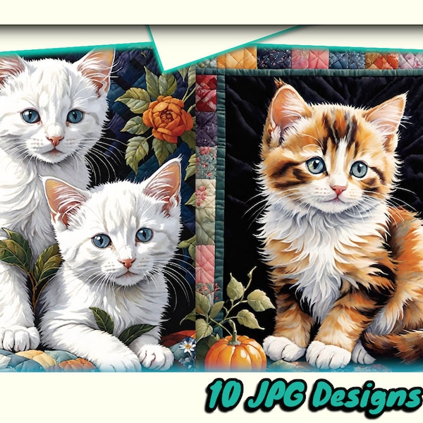 Patchwork Cats - Etsy