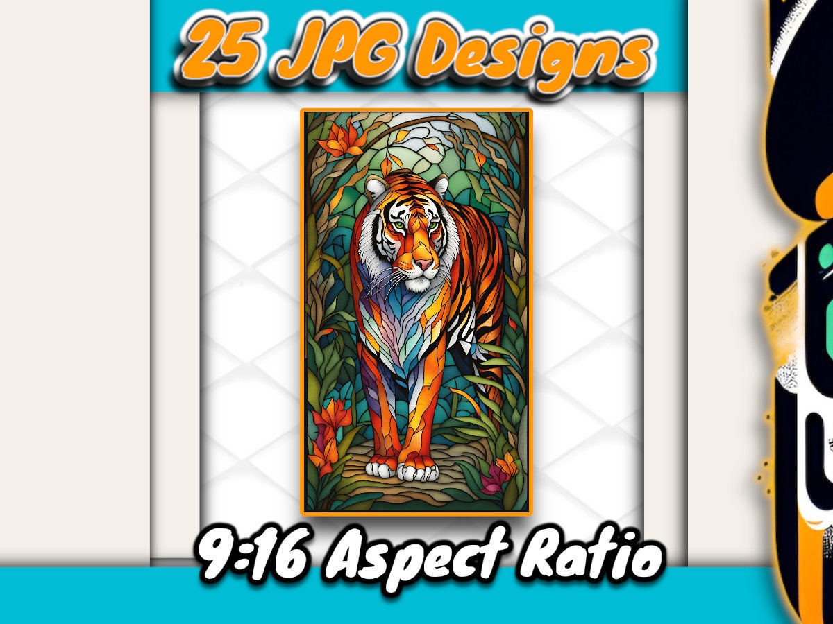 Stained Glass Window Tiger - Big Cats Animal Patterns | African ...