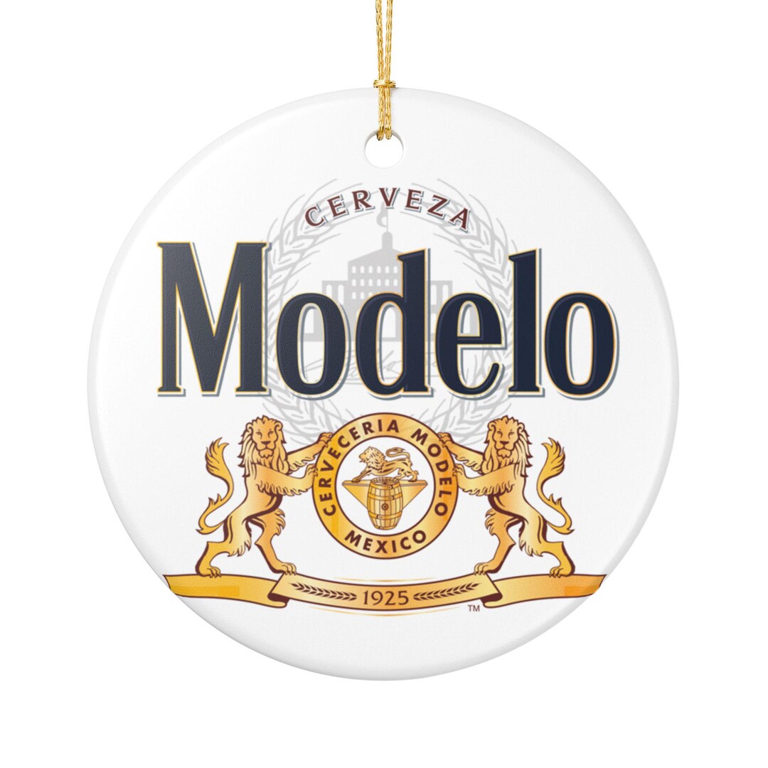 Modelo Beer Logo Ceramic Ornament | Round Holiday Decoration - Etsy