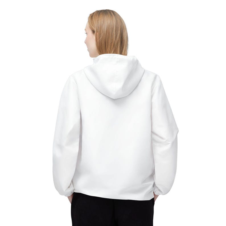 Modelo Logo Windbreaker Jacket | White Hooded Zip Jacket - Etsy