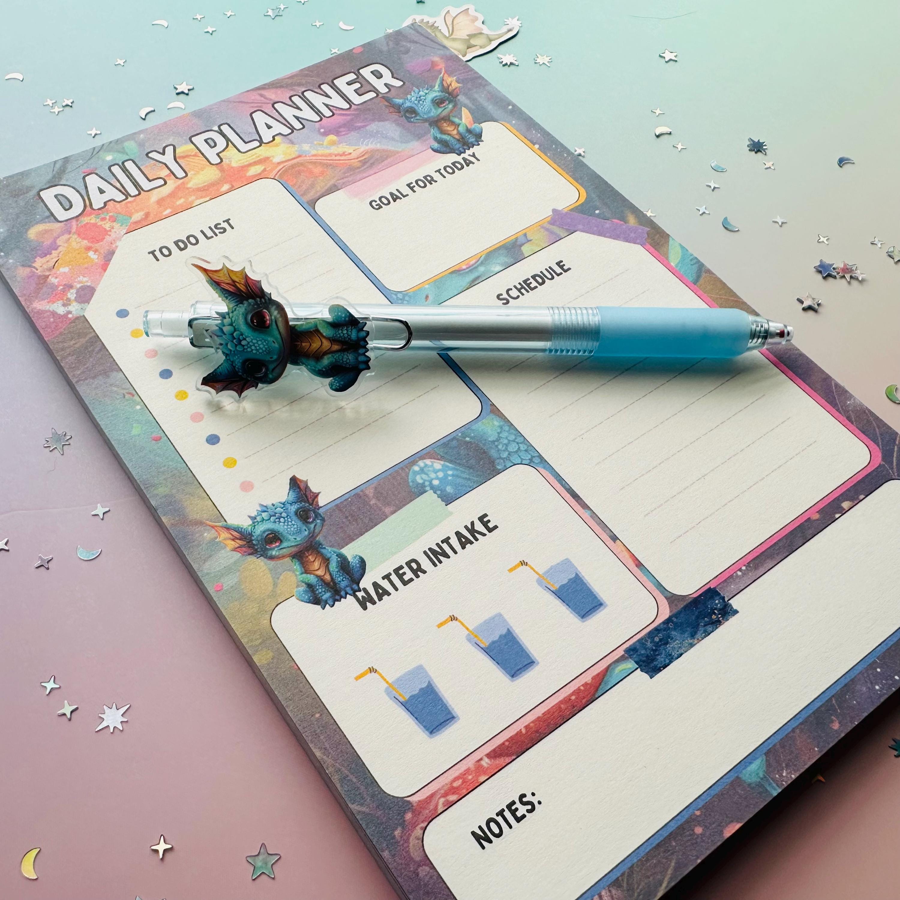 Kawaii Blue Chibi Dragon Pen: Fantasy Writing Stationery Gift for ...
