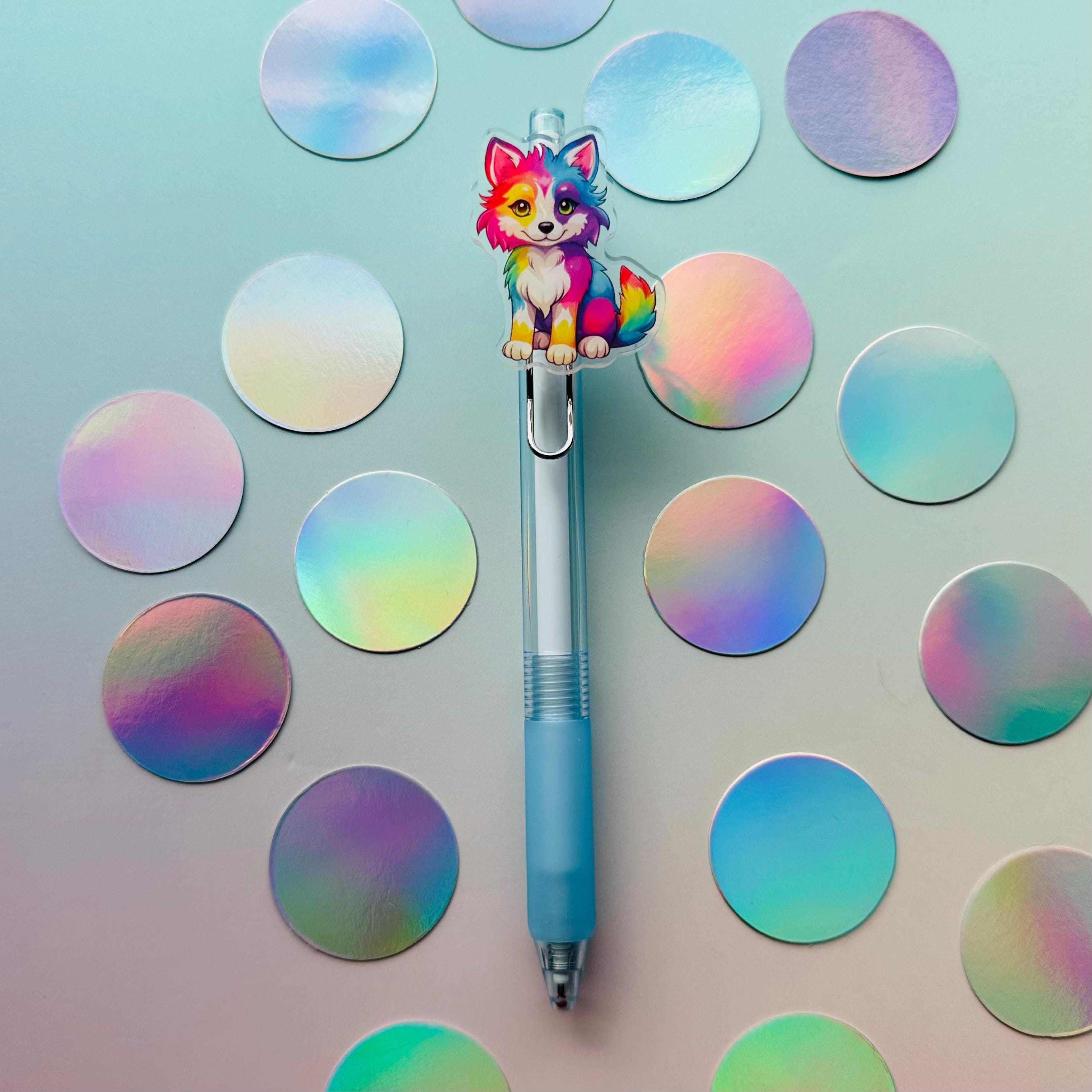 Rainbow Wolf Pen (blue) - Etsy