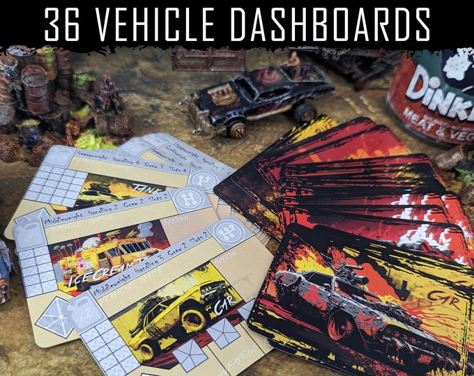 Gaslands Dashboards - Set of 36 Vehicle Dashboards - Etsy