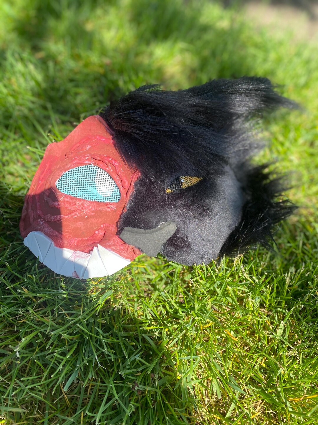 Fleshed Black Cat Therian Mask - Etsy