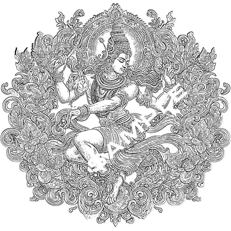 SHI2: Lord Shiva Dancing (shiva Nataraja) Design-high-quality-digital ...