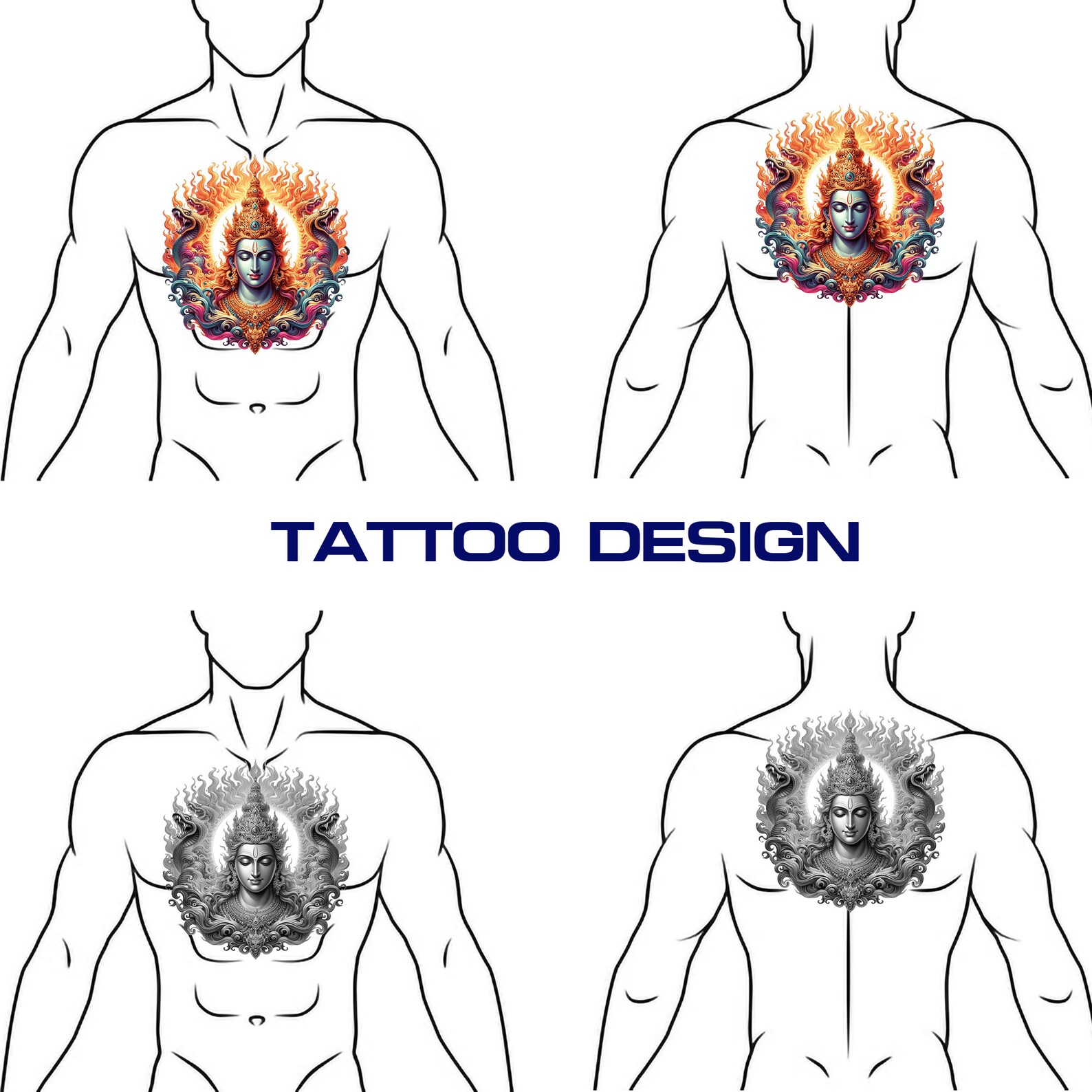 VIS25: Lord Vishnu Design-high-quality-digital File Print on Demand and ...