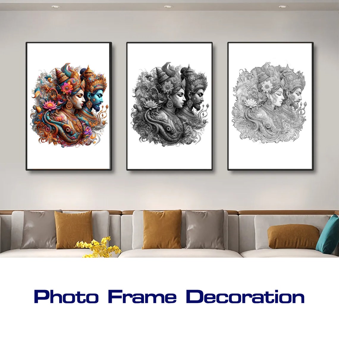 HAL1: Lord Shiva and Parvati Design-high-quality-digital File Print on ...