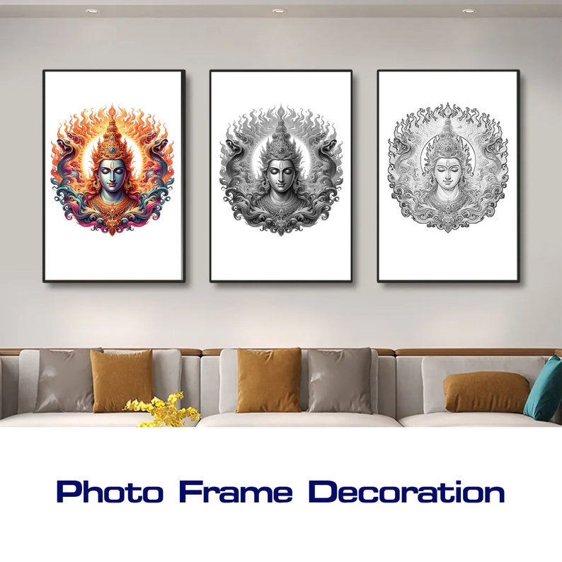 VIS25: Lord Vishnu Design-high-quality-digital File Print on Demand and ...
