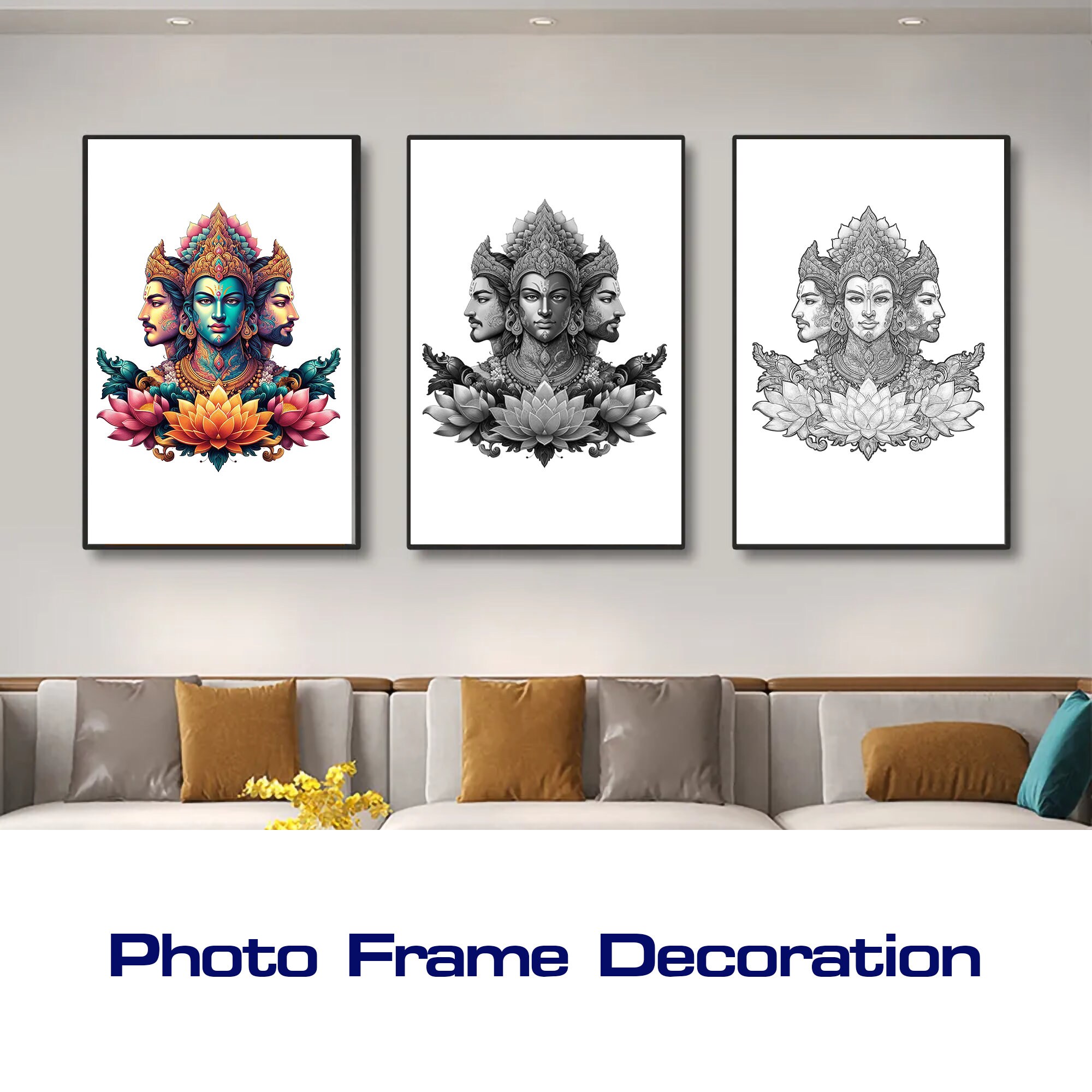 BRA1: Lord Brahma Design-high-quality-digital File Print on Demand and ...