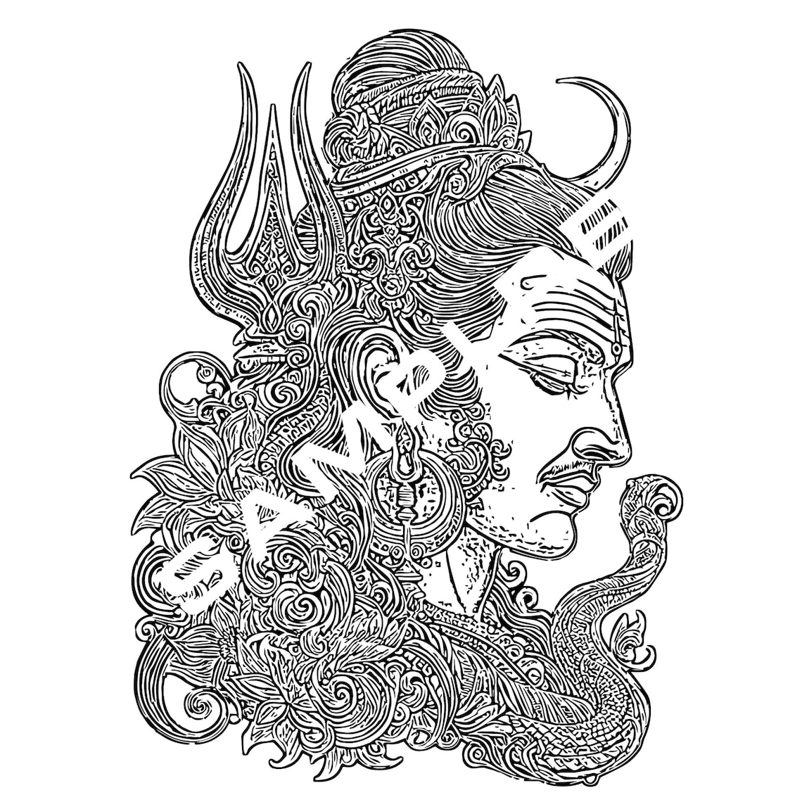 SHI20: Lord Shiva Design-high-quality-digital File Print on Demand and ...