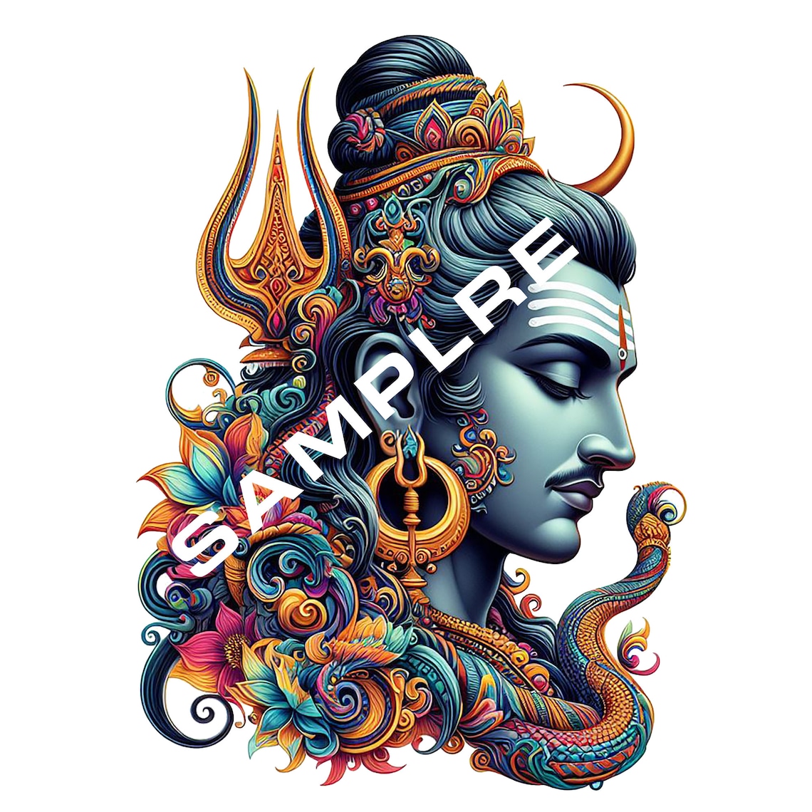 SHI20: Lord Shiva Design-high-quality-digital File Print on Demand and ...