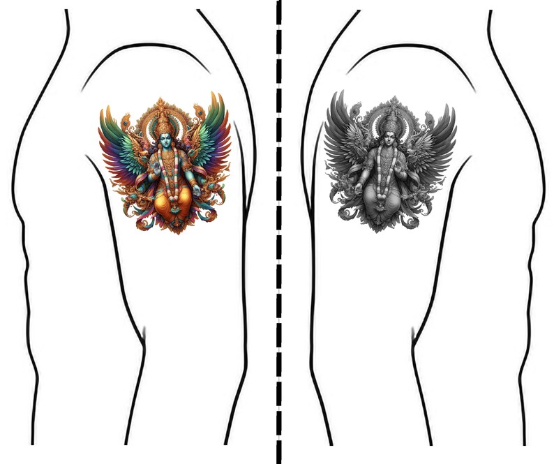 VIS2: Lord Vishnu Design-high-quality-digital File Print on Demand and ...