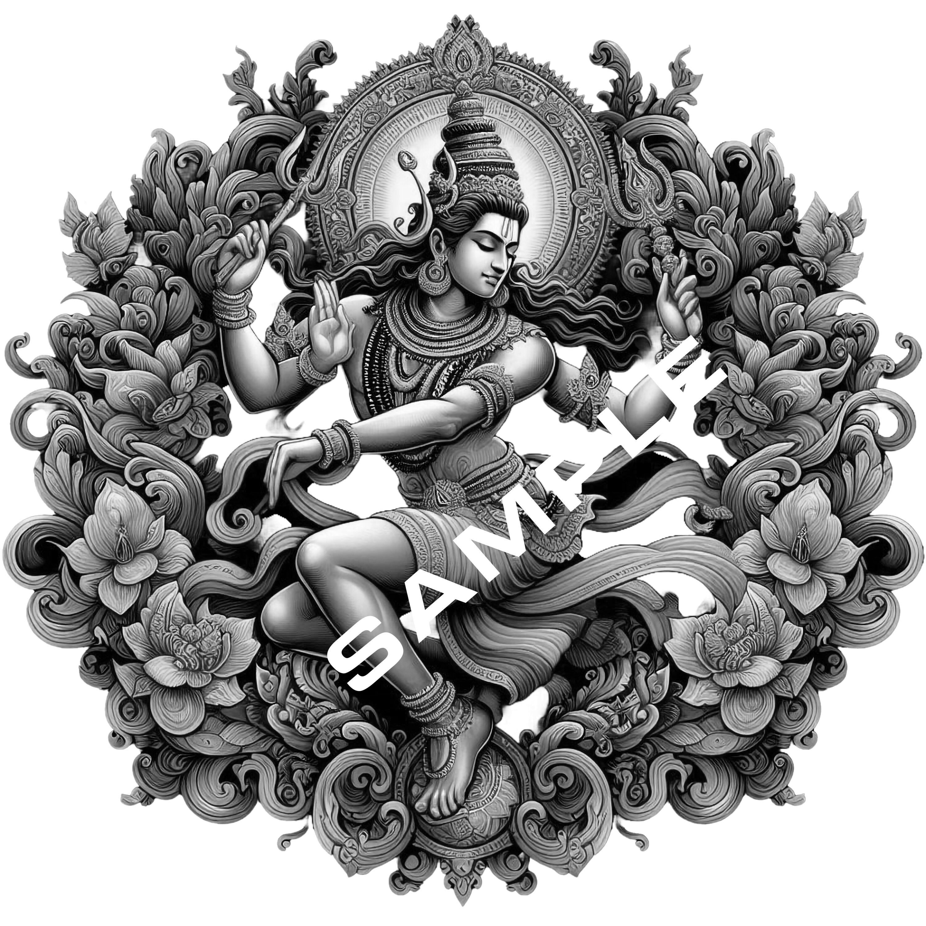 SHI2: Lord Shiva Dancing (shiva Nataraja) Design-high-quality-digital ...