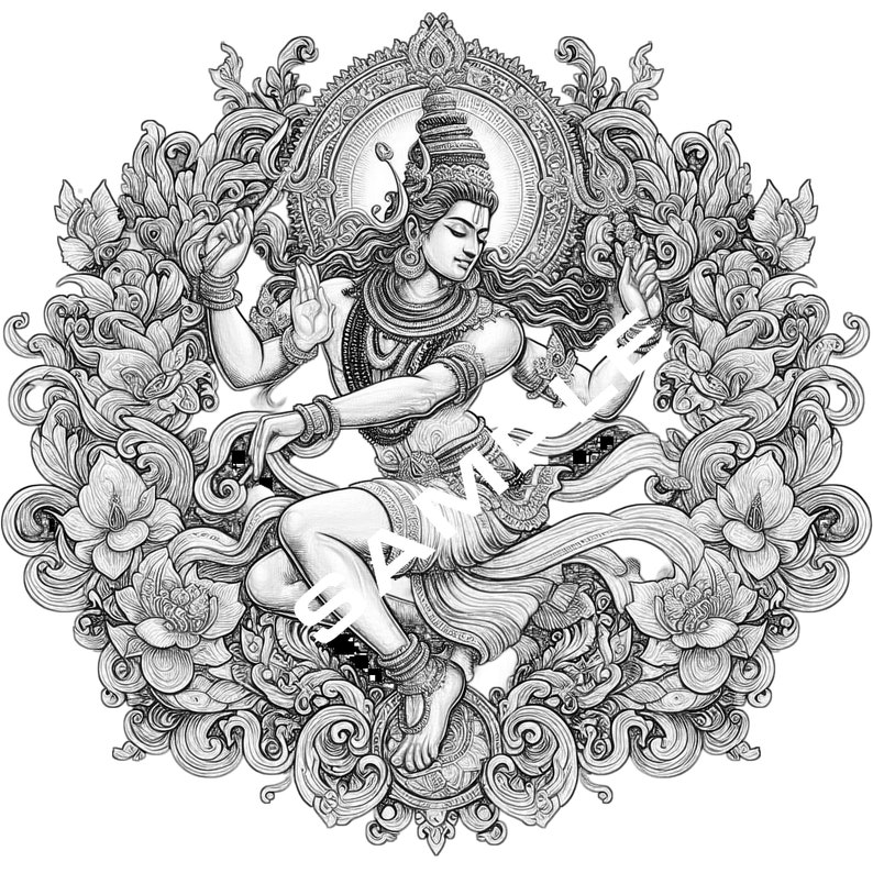 SHI2: Lord Shiva Dancing (shiva Nataraja) Design-high-quality-digital ...