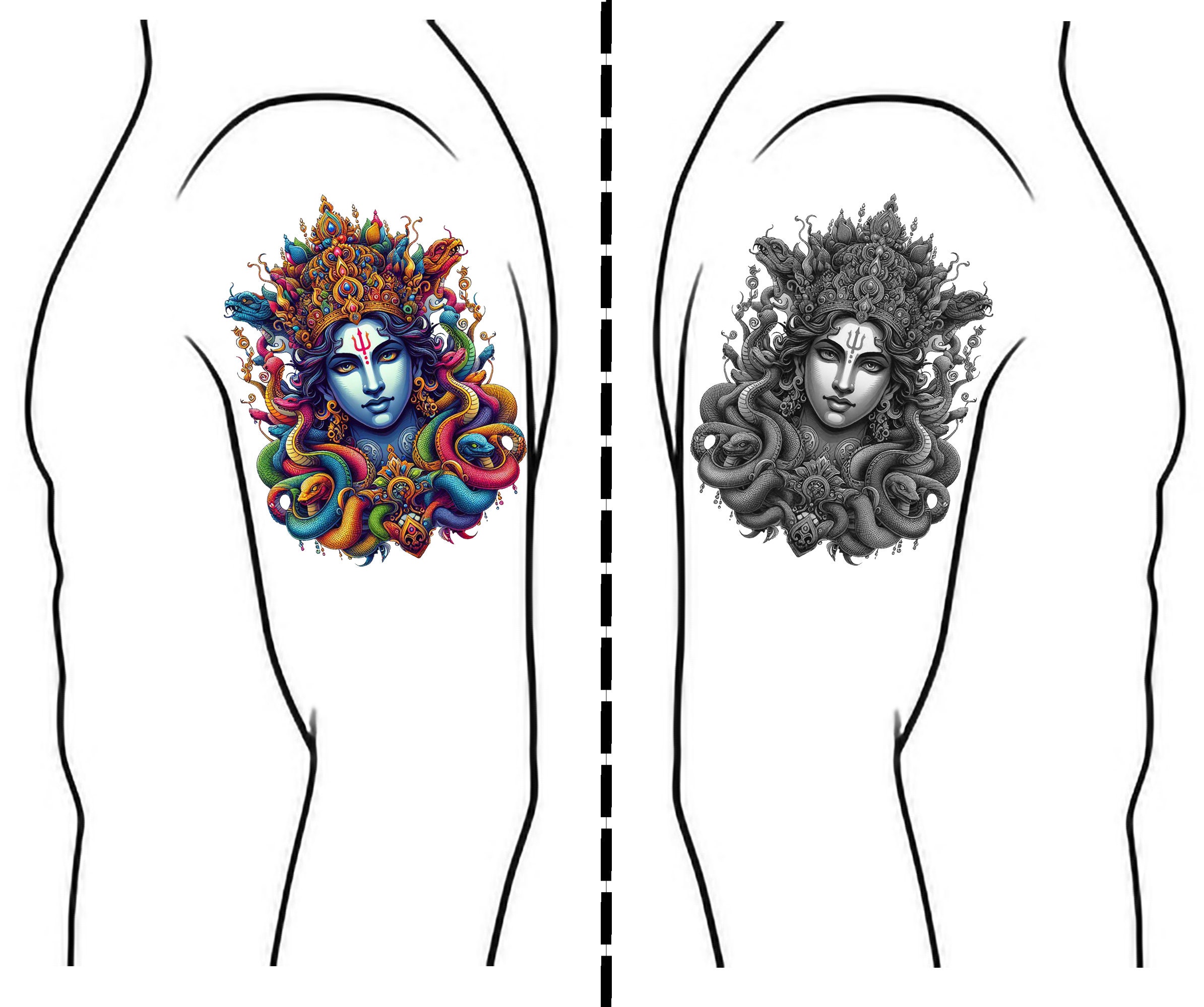 VIS1: Lord Vishnu Design-high-quality-digital File Print on Demand and ...