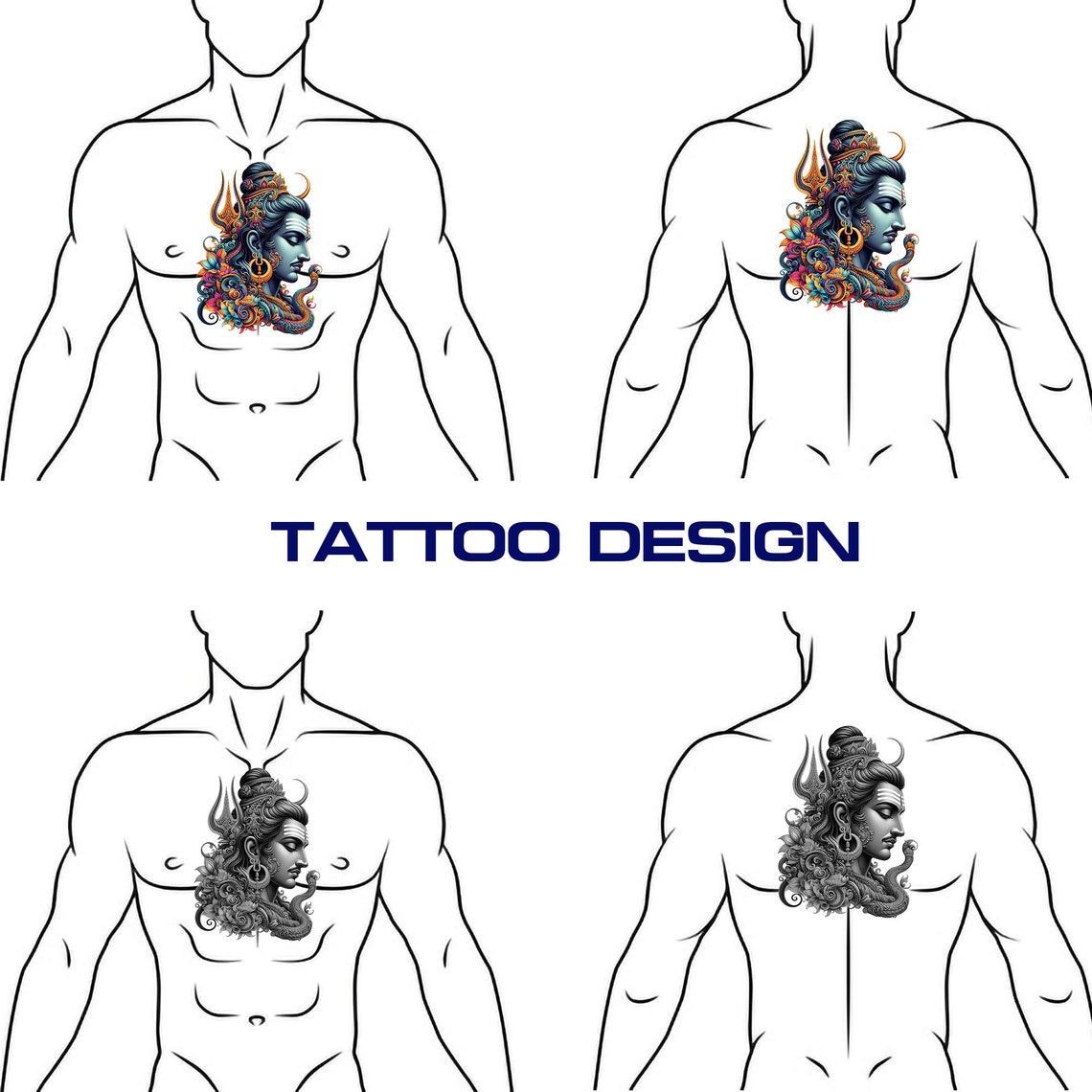 SHI20: Lord Shiva Design-high-quality-digital File Print on Demand and ...