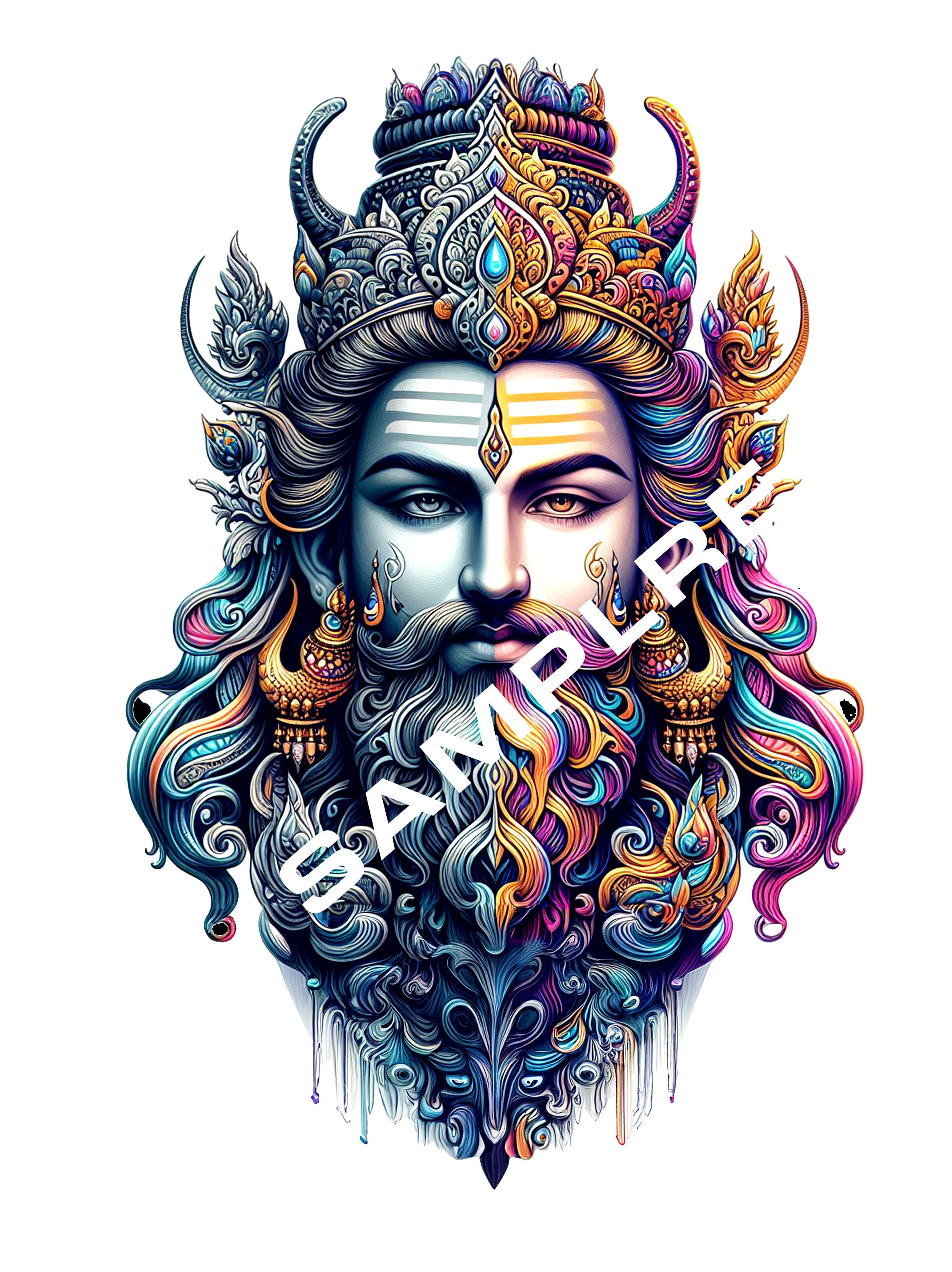 SHI21: Lord Shiva Design-high-quality-digital File Print on Demand and ...