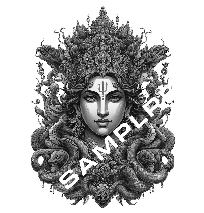 VIS1: Lord Vishnu Design-high-quality-digital File Print on Demand and ...